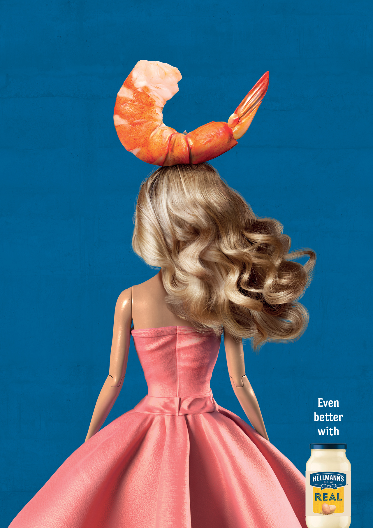 Shrimp On The Barbie Visual Pun Ad by Hellmann's | Ads Library